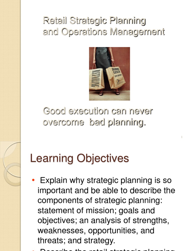 Retail Strategic Planning and Operations Management | Download Free PDF ...