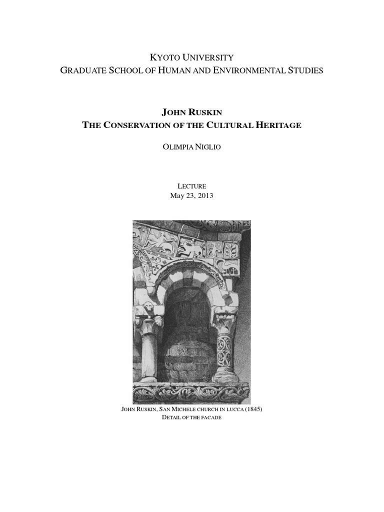 Conservation | PDF | John Ruskin | Gothic Architecture