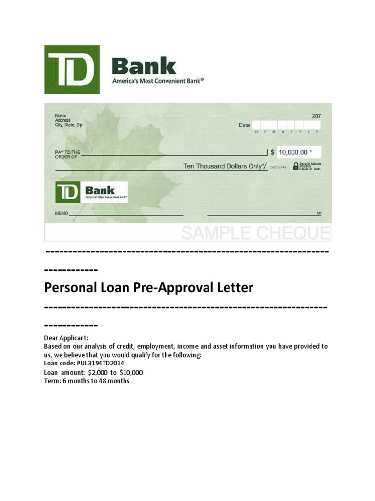 Personal Loan Pre-Approval Details | PDF | Loans | Credit (Finance)