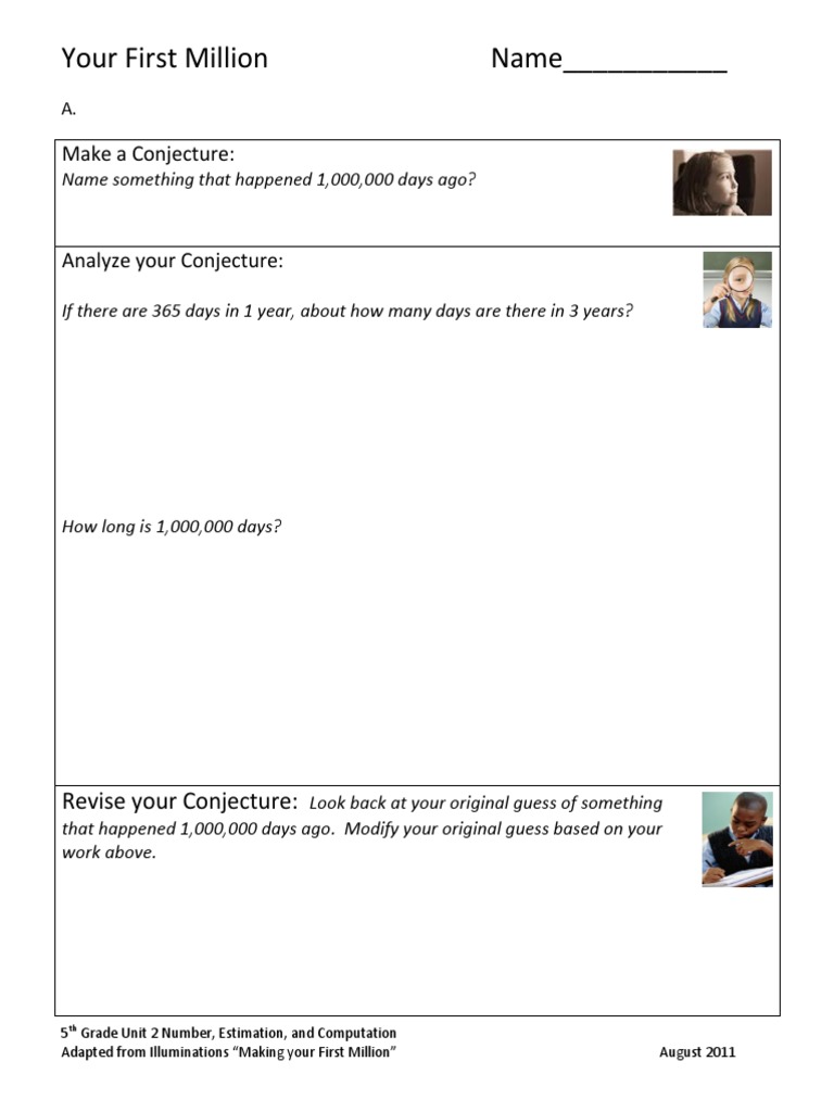 5th Grade Estimation and Computation Activities | PDF | Teaching ...
