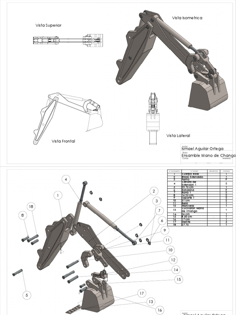 Plano Ensamble Mano de Chango | PDF