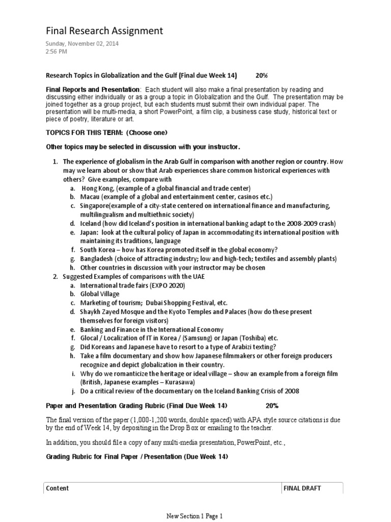 Globalization Research Topics in the Gulf | PDF | Japan | Globalization