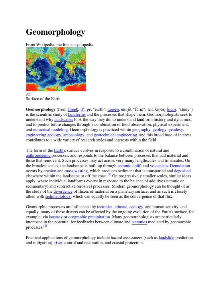 Geo Morphology | Geomorphology | Mineralogy