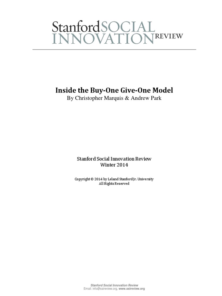 Inside The Buy One Give One Model | PDF | Brand | Prices