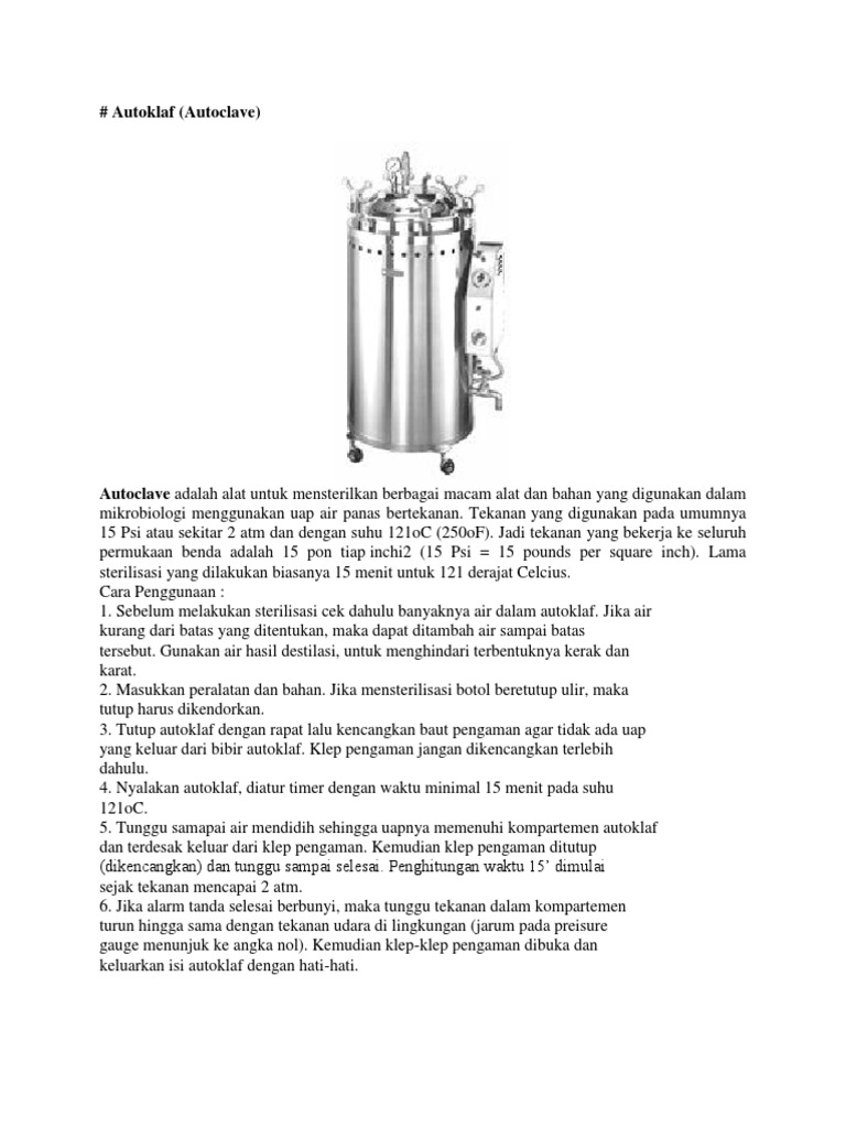 Autoklaf | PDF