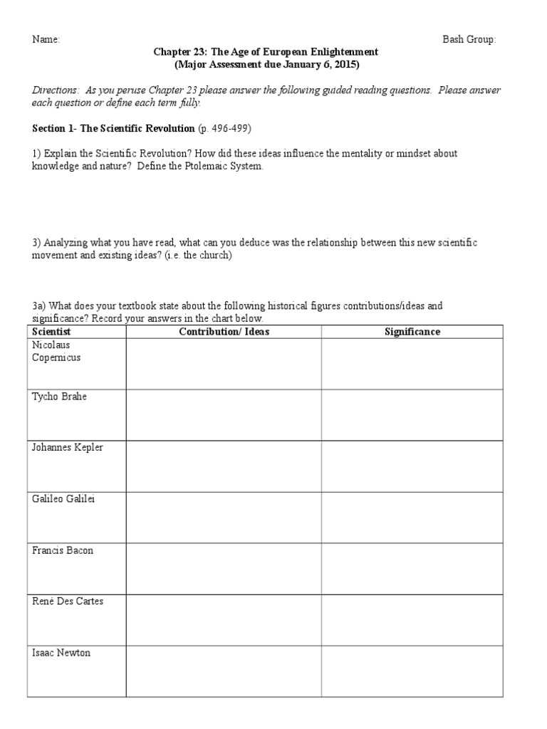 Enlightenment and Scientific Revolution Guide | PDF