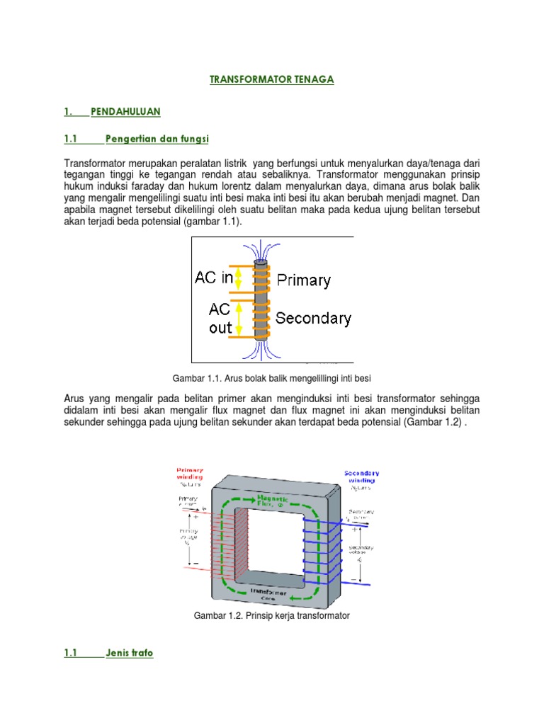 Transformator Tenaga | PDF