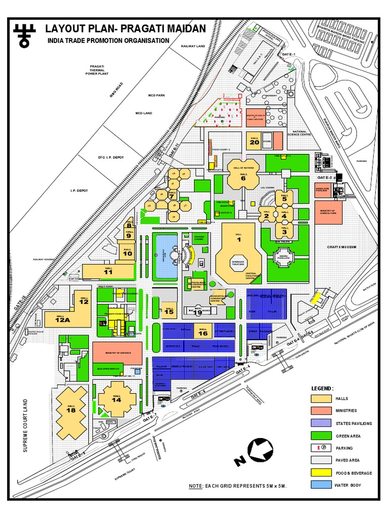 Pragati Maidan Layout and Gates Guide | PDF | Business