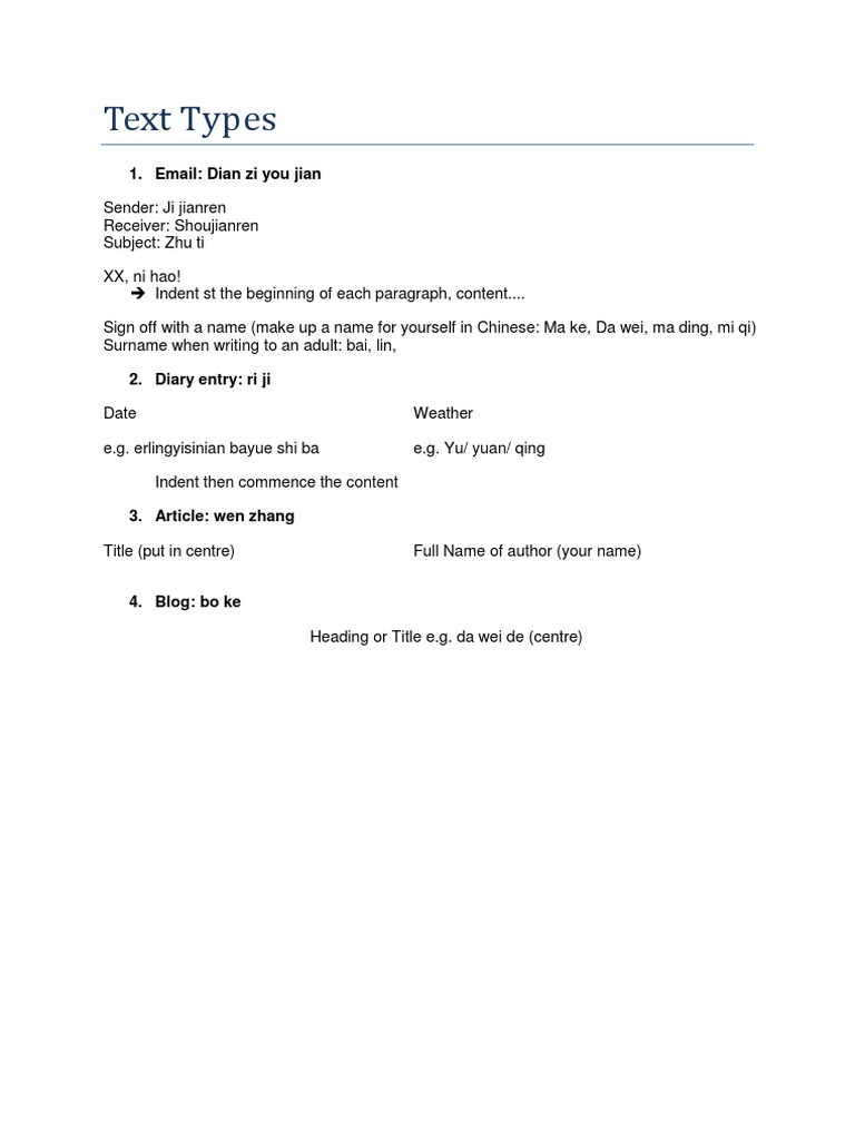 Guide to Writing Various Text Types | PDF | General Fiction