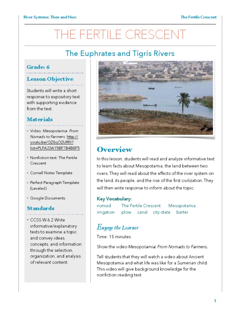 The Fertile Crescent Activity 3 | PDF | Mesopotamia | Sumer