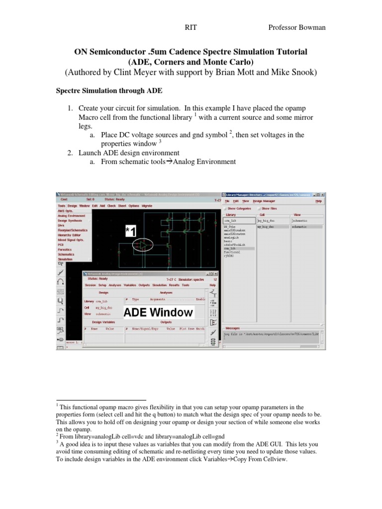 Cadence Basic Simulation | PDF | Operational Amplifier | Field Effect ...