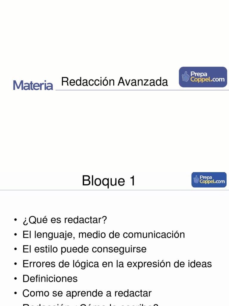 Redacción Avanzada | PDF | Verbo | Asunto (gramática)