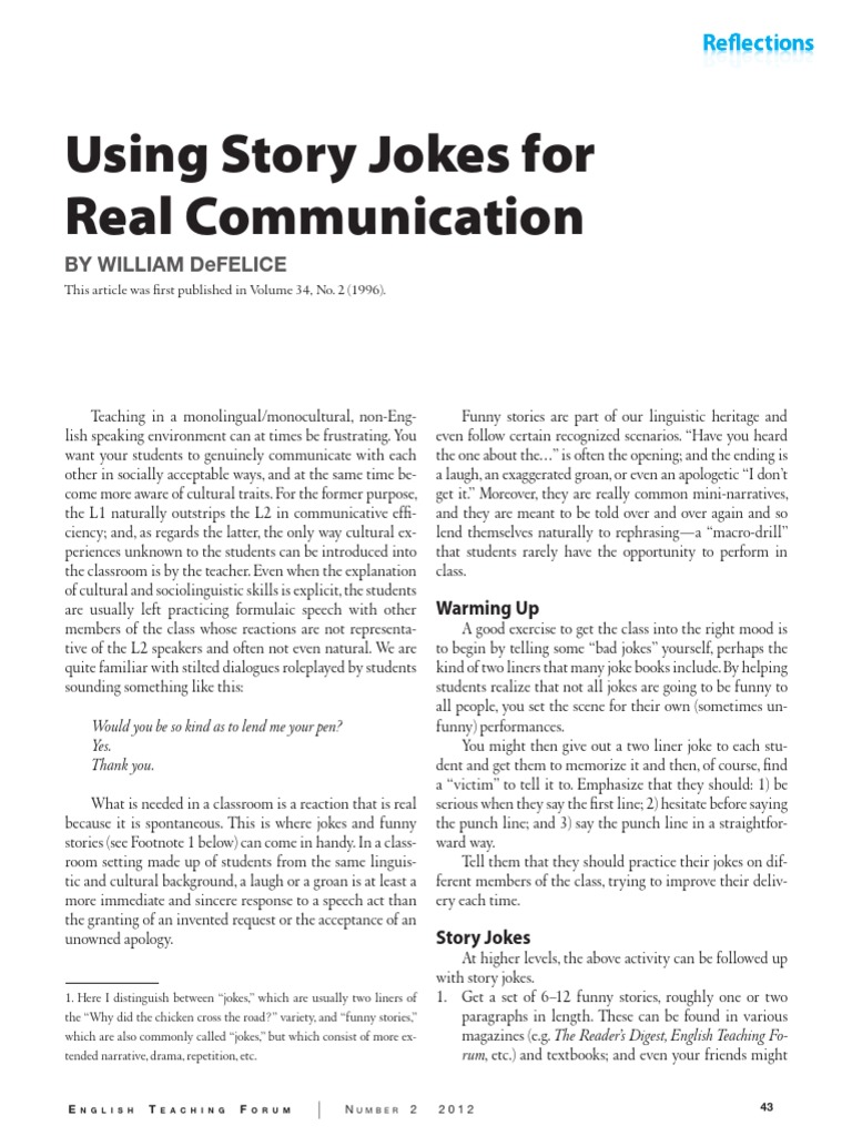 Using Jokes for Communication | Jokes | Psychological Concepts