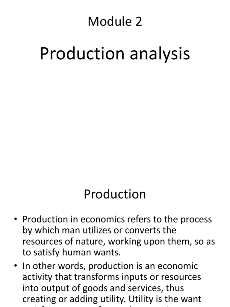 Module 2 | PDF | Production Function | Factors Of Production