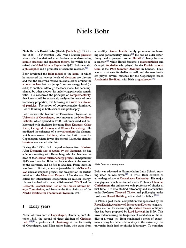 Niels Bohr | Download Free PDF | Niels Bohr | Quantum Mechanics