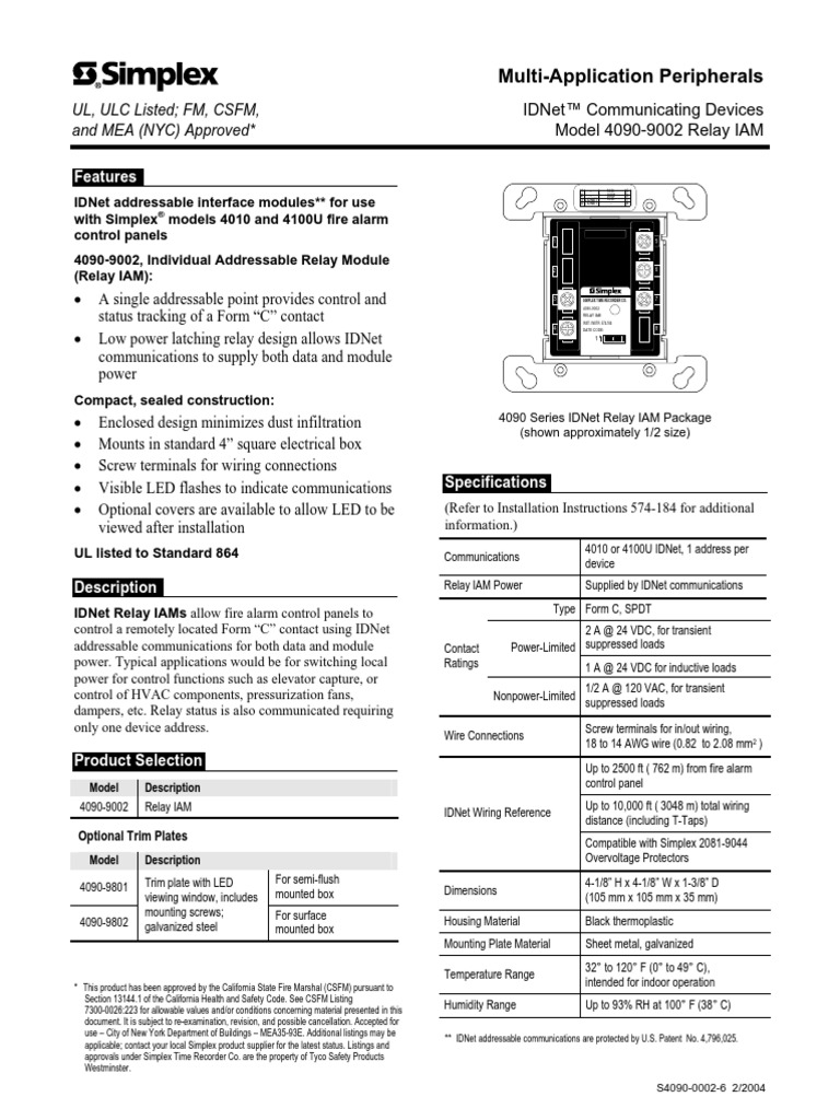 4090-9002 Control Module | PDF | Relay | Electrical Wiring