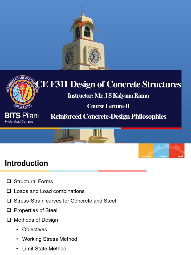 Lecture-II Basics of Reinforced Concrete Design | PDF | Strength Of ...