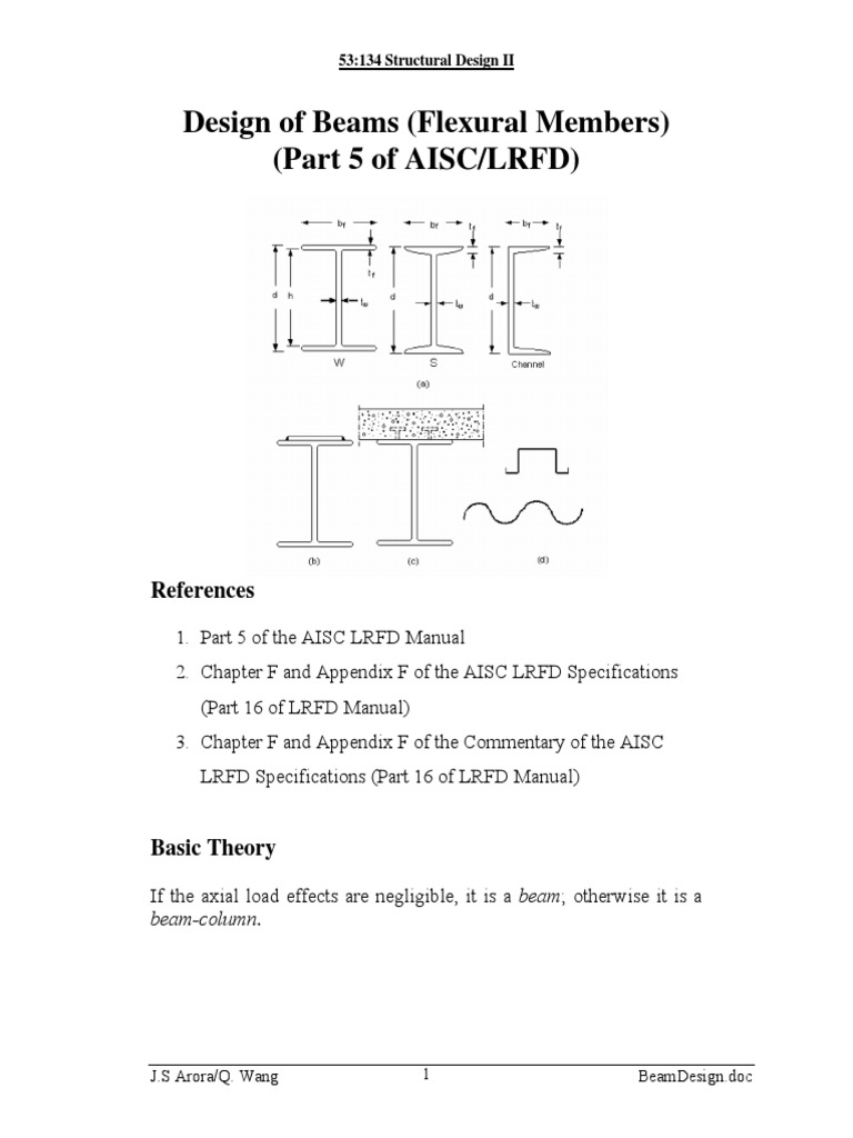 Design of Beams (Flexural Members) | PDF | Science & Mathematics