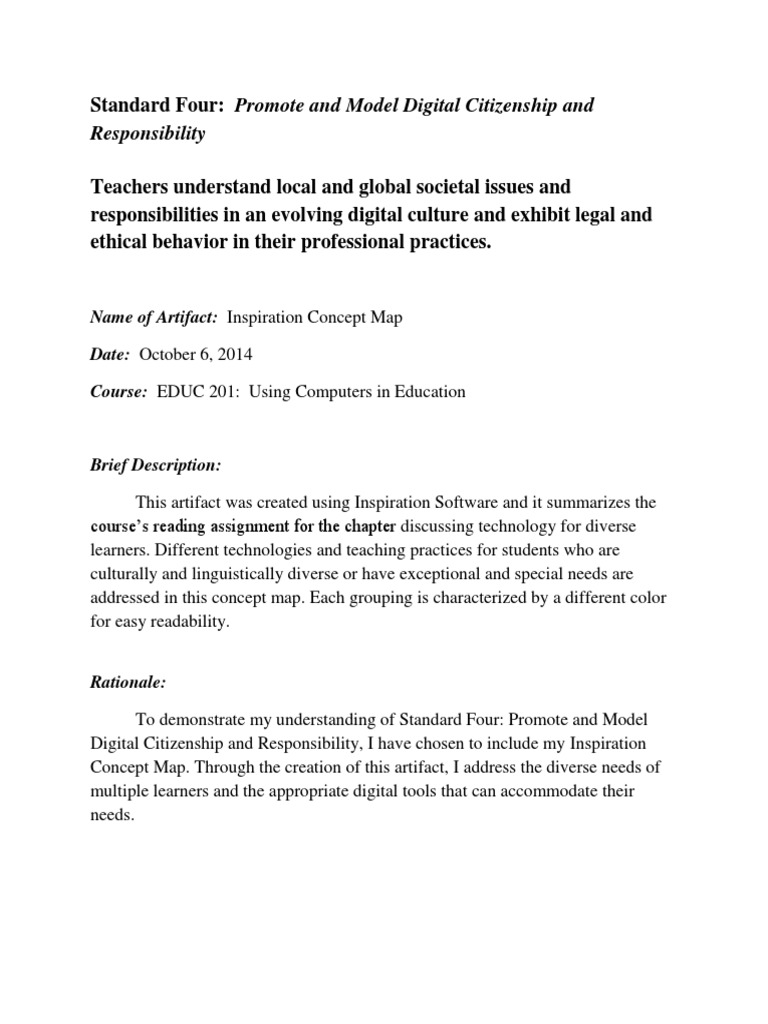 Inspiration Concept Map Rationale | PDF