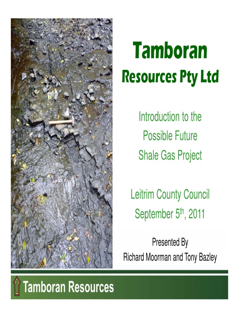 Tamboran Presentation | PDF | Hydraulic Fracturing | Natural Gas