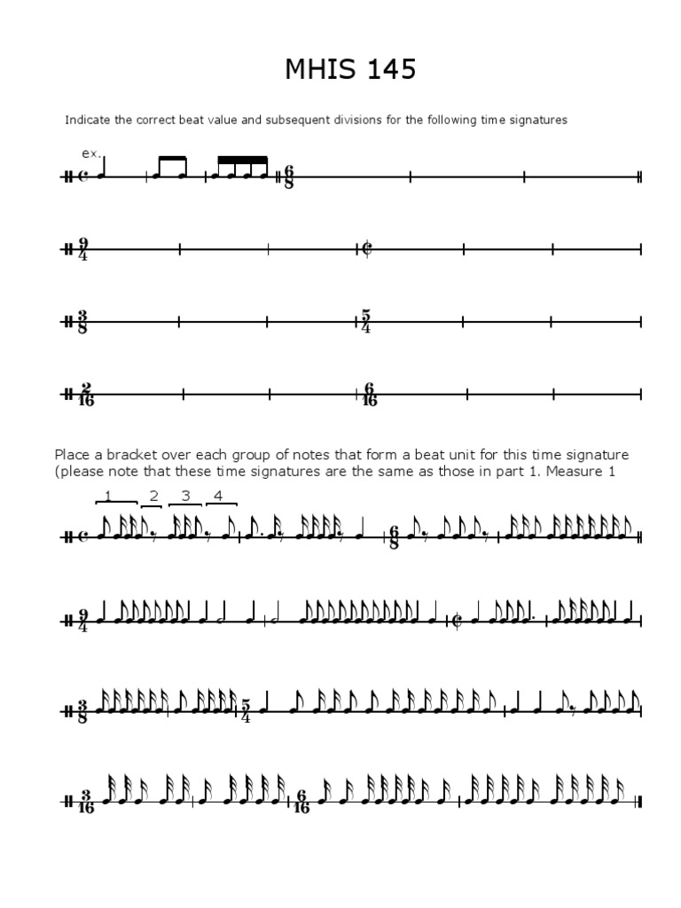 Music Worksheet On Note Beaming | PDF | Teaching Methods & Materials ...