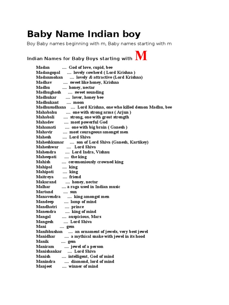 Baby Name Indian | PDF | Devi | Shiva