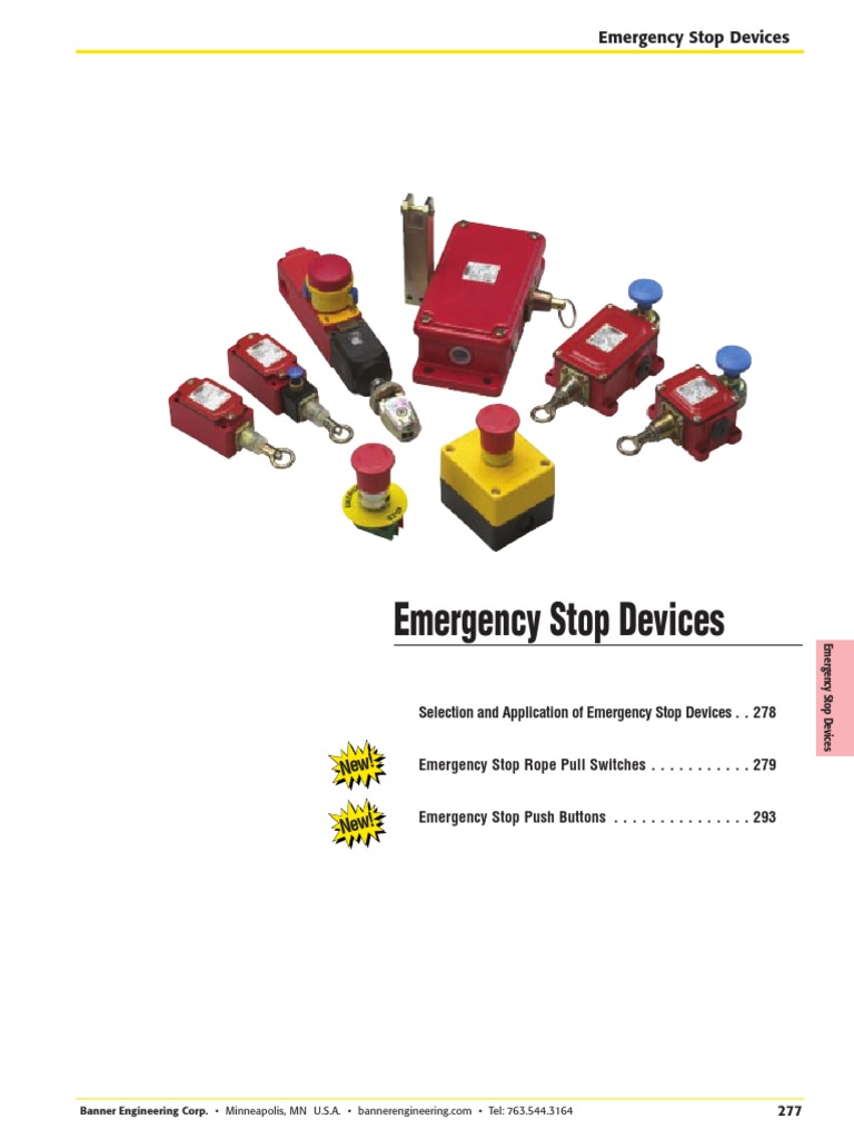 10 - Emergency Stop Devices | PDF | Switch | Machines