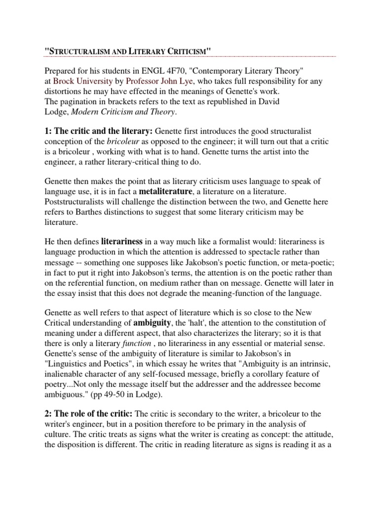 Structuralism | PDF | Genre | Phenomenology (Philosophy)