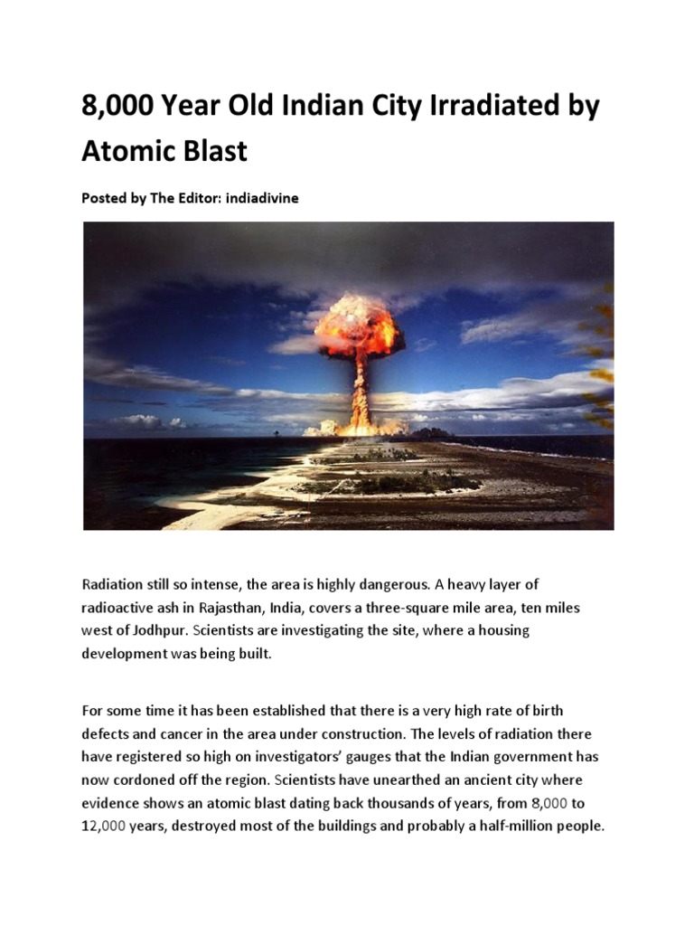 Ancient Nuclear Catastrophe at Mohenjo Daro | PDF | Impact Crater ...