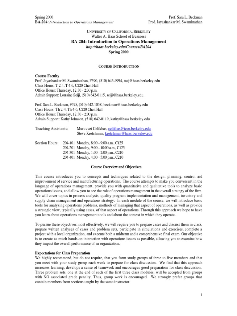 Ba 204 | PDF | Operations Management | Enterprise Resource Planning