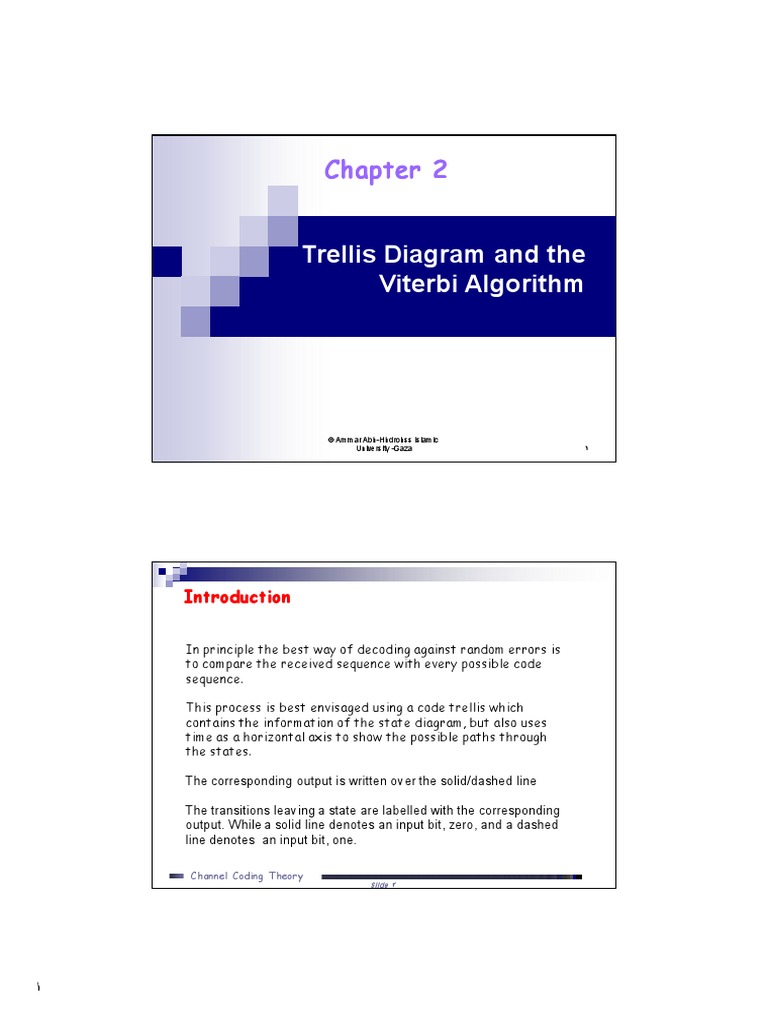 07 Trellis Diagram and The Viterbi Algorithm | PDF | Telecommunications ...