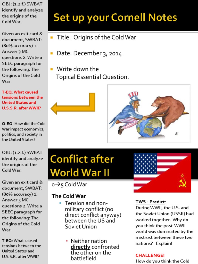 Origins of the Cold War Explained | PDF | Containment | Soviet Union