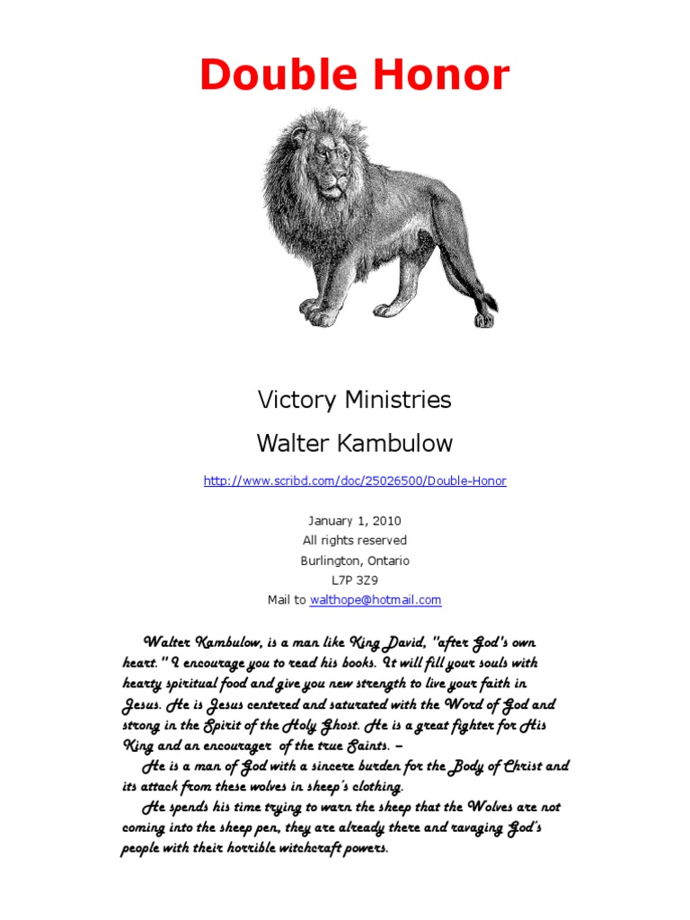 Double Honor | PDF | God The Father | Jesus