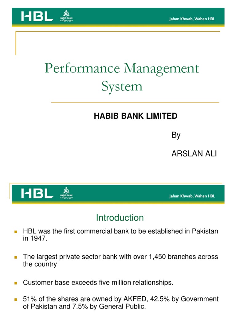 Performance Management System at HBL | PDF | Performance Appraisal | Performance Management