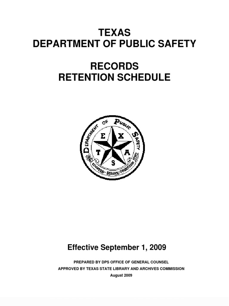 TXDPS Records Retention | PDF | Lawsuit | Government Information