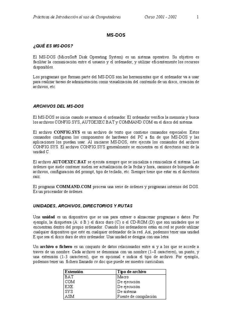 Prácticas De Introducción Al Uso De Computadores Pdf Archivo De