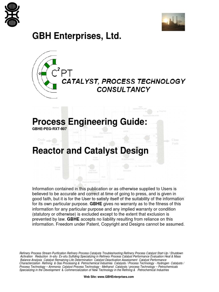 Reactor and Catalyst Design | PDF | Catalysis | Oil Refinery
