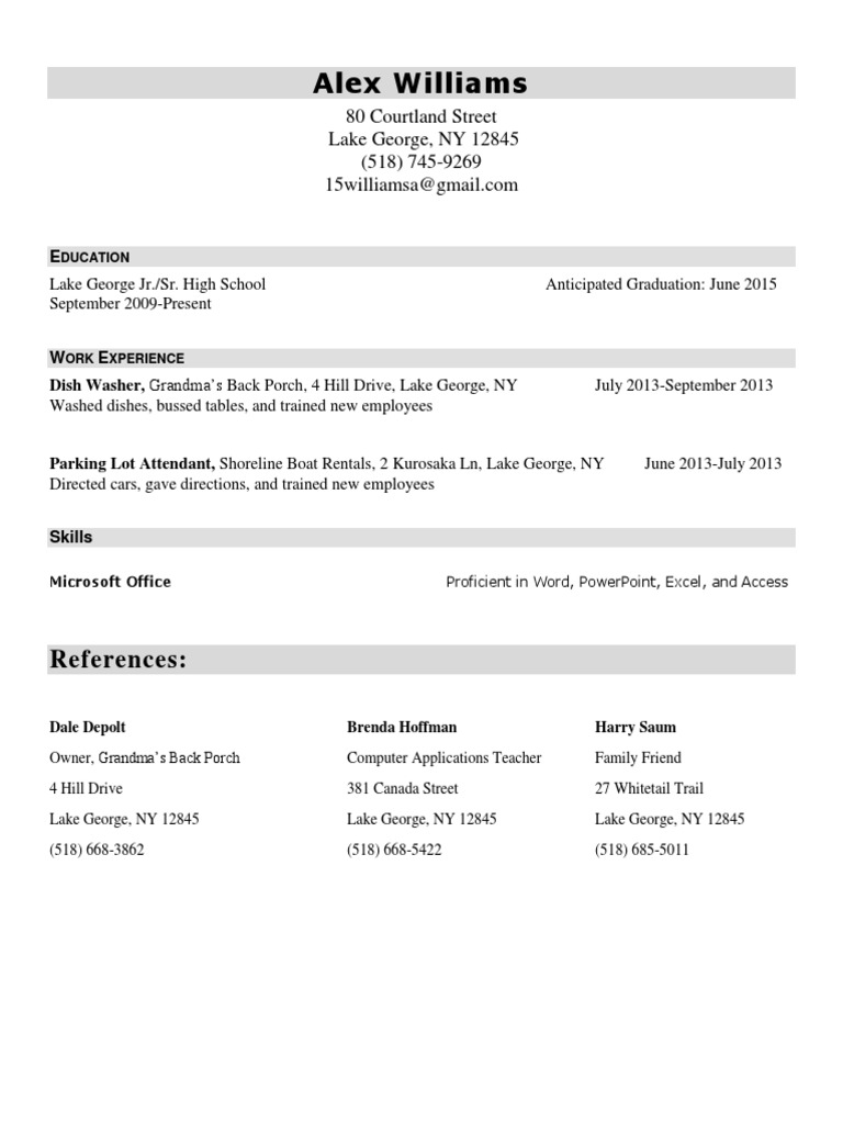 Alex Williams' Resume | PDF | Career & Growth