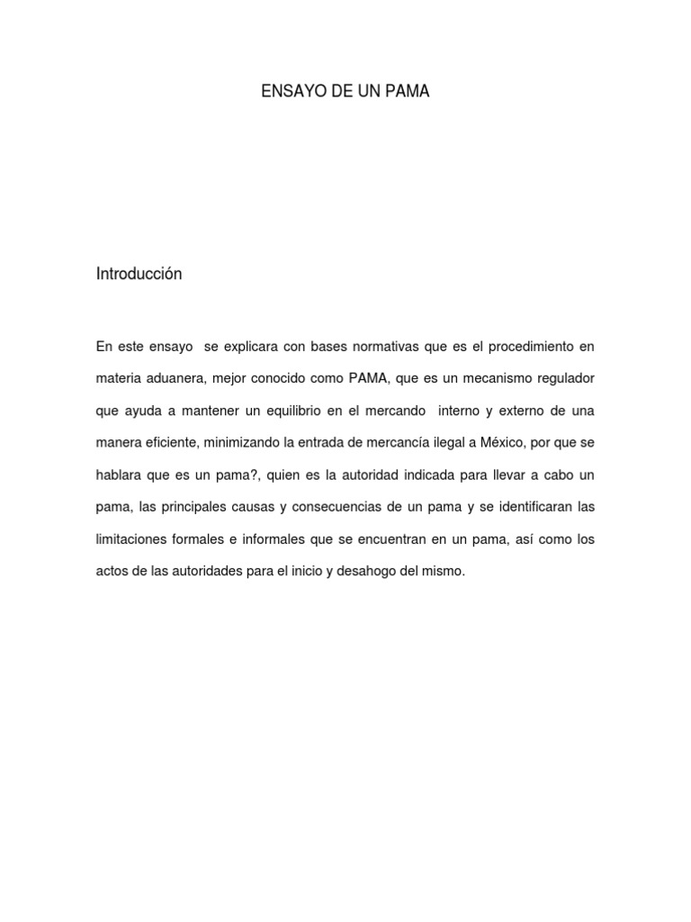 PAMA: Procedimiento Administrativo en Materia Aduanera | PDF | aduana ...