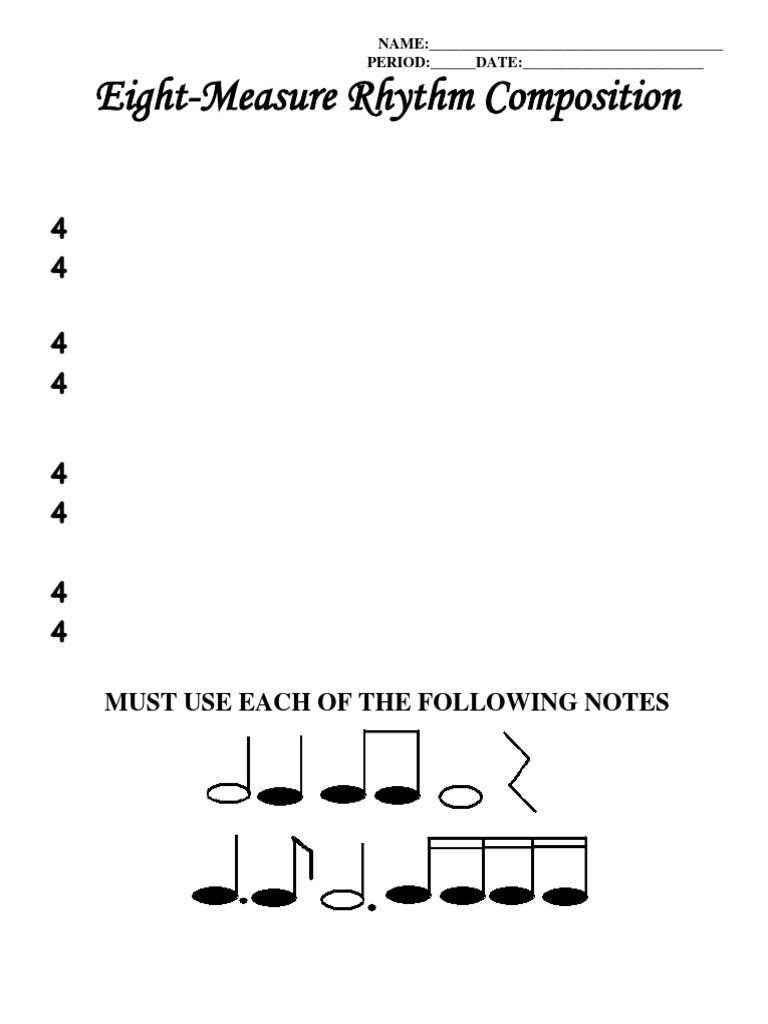Eight-Measure Rhythm Composition Guide | PDF | Technology & Engineering