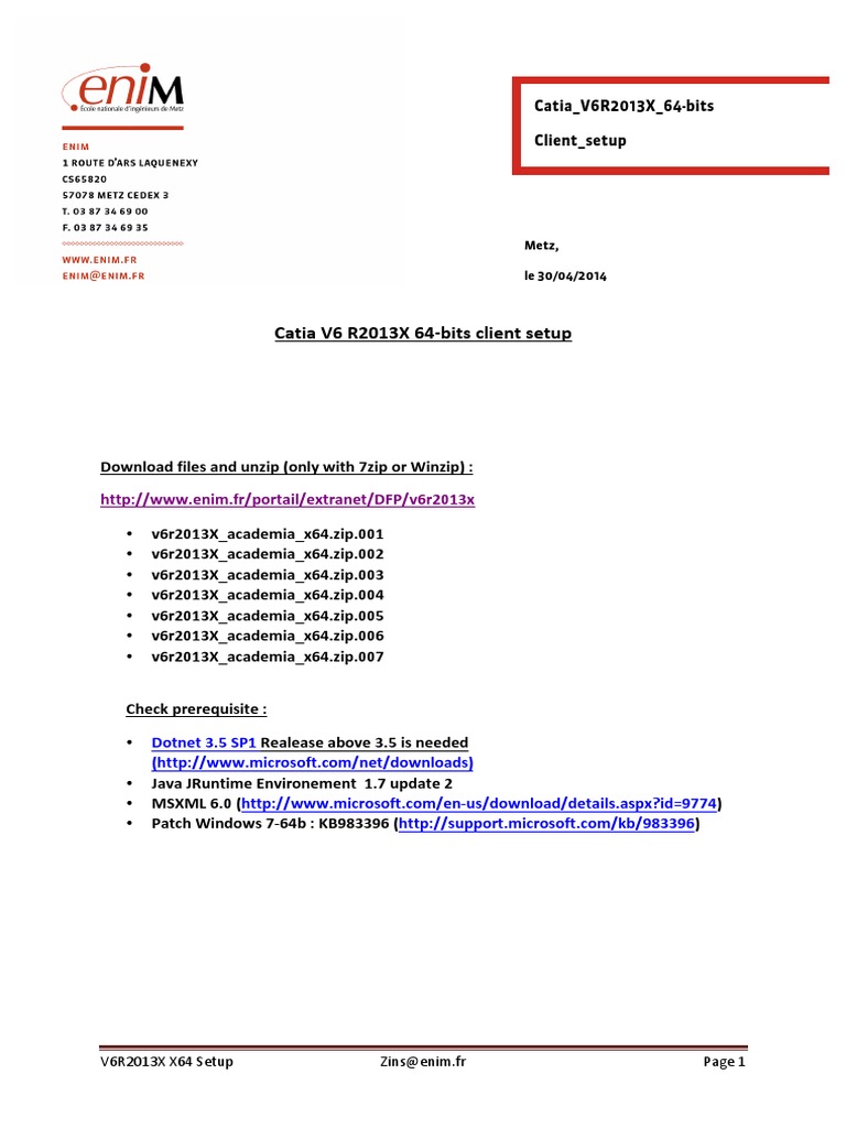 Catia V6R2013X 64-Bits Client Setup V3 | PDF | Zip (File Format) | Directory (Computing)