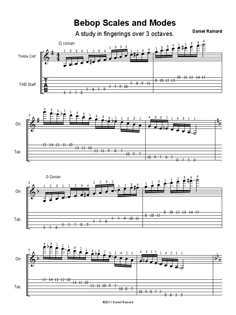 Bebop Scales | PDF | Mélodie | Hauteur (musique)