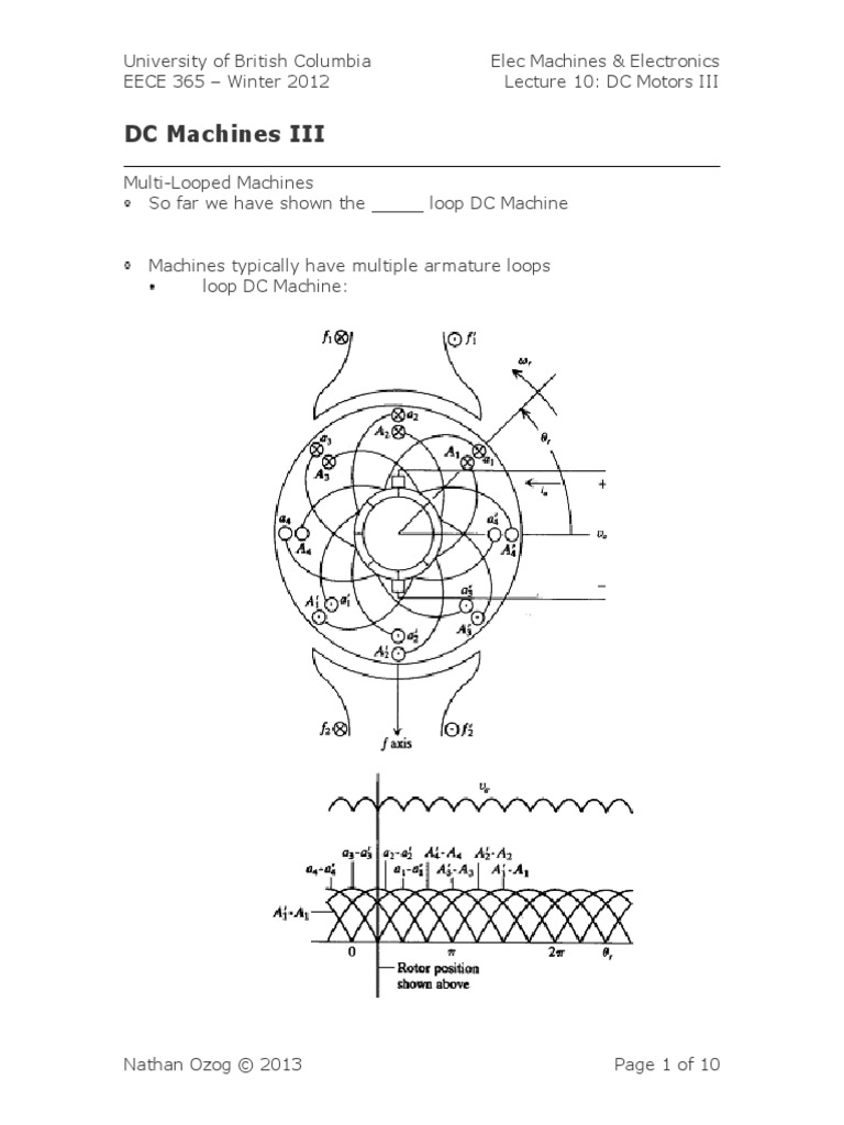 Lecture 10 (DC Motors III) - Overhead | PDF | Electric Motor ...