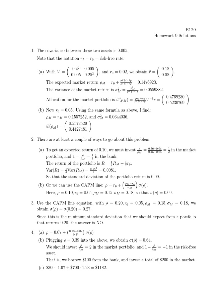 E120 FALL14 HW9Sols | PDF | Teaching Methods & Materials