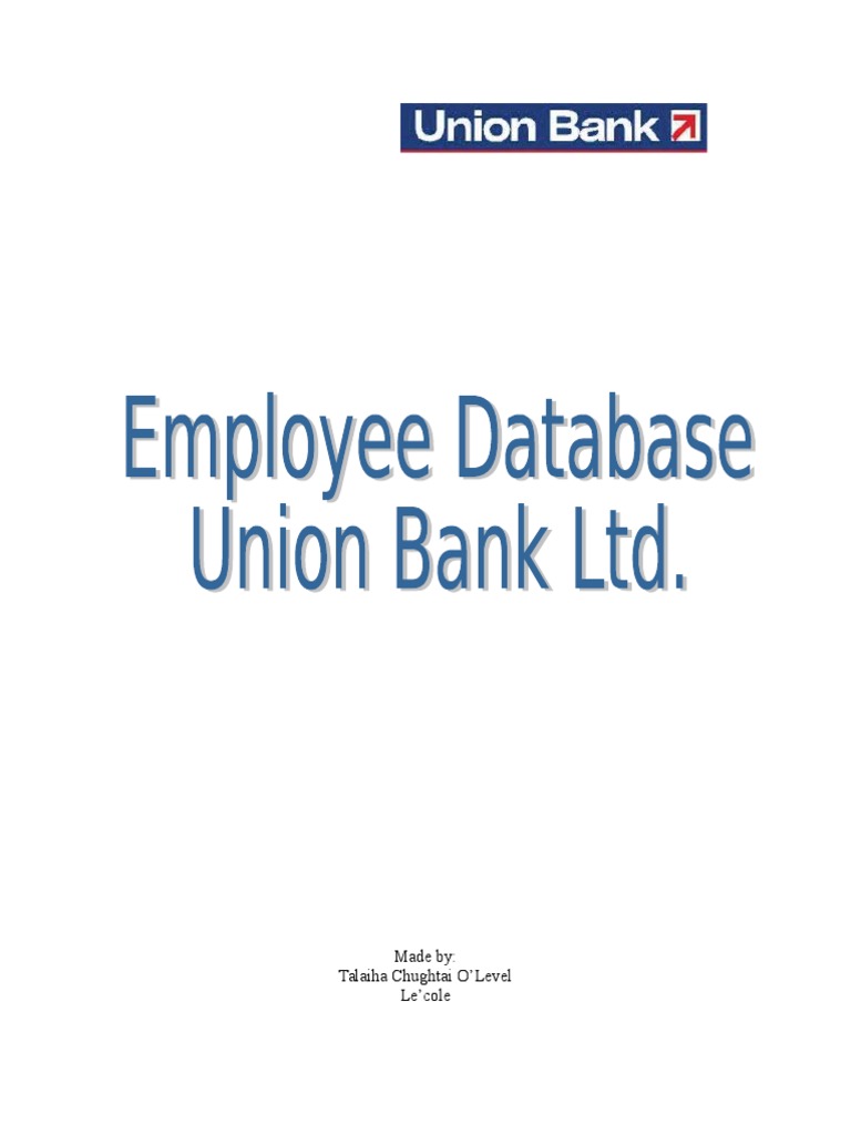Union Bank Employee Database Upgrade | PDF | Computer Data Storage ...