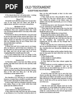 Old Testament Scripture Mastery Scripture Mastery For Everyone: