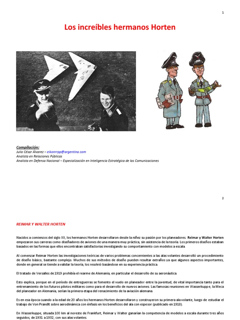 Los Increíbles Hermanos Horten | PDF | Ala | Avión
