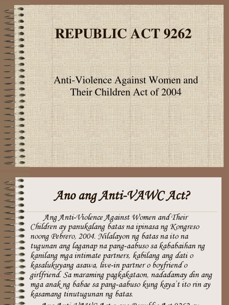 Anti-VAWC Act Tagalog | PDF