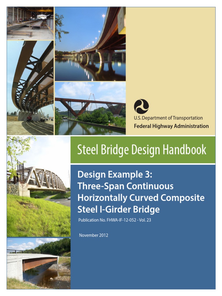 Curved Composite Steel I-Girder Bridge Design | PDF | Bending ...