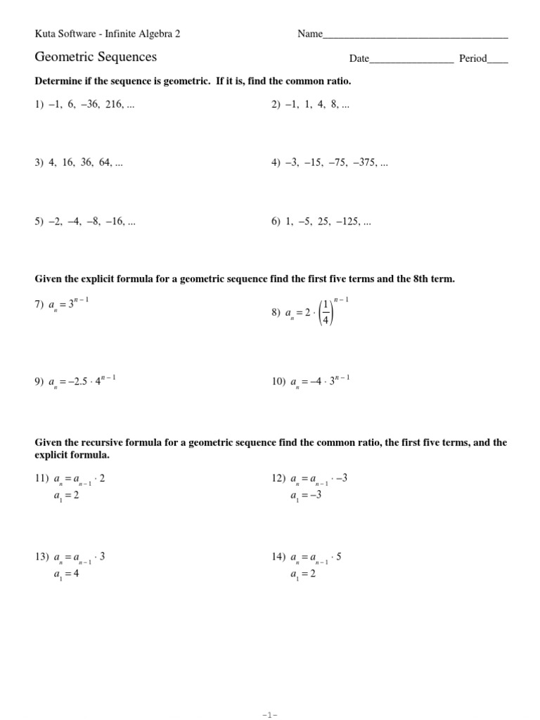 Geometric Sequences | PDF | Teaching Mathematics | Mathematical Analysis